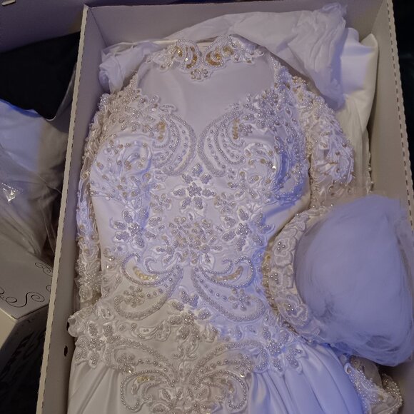 Alfred Angelo | Dresses | Vintage Custom Made Alfred Angelo Wedding ...